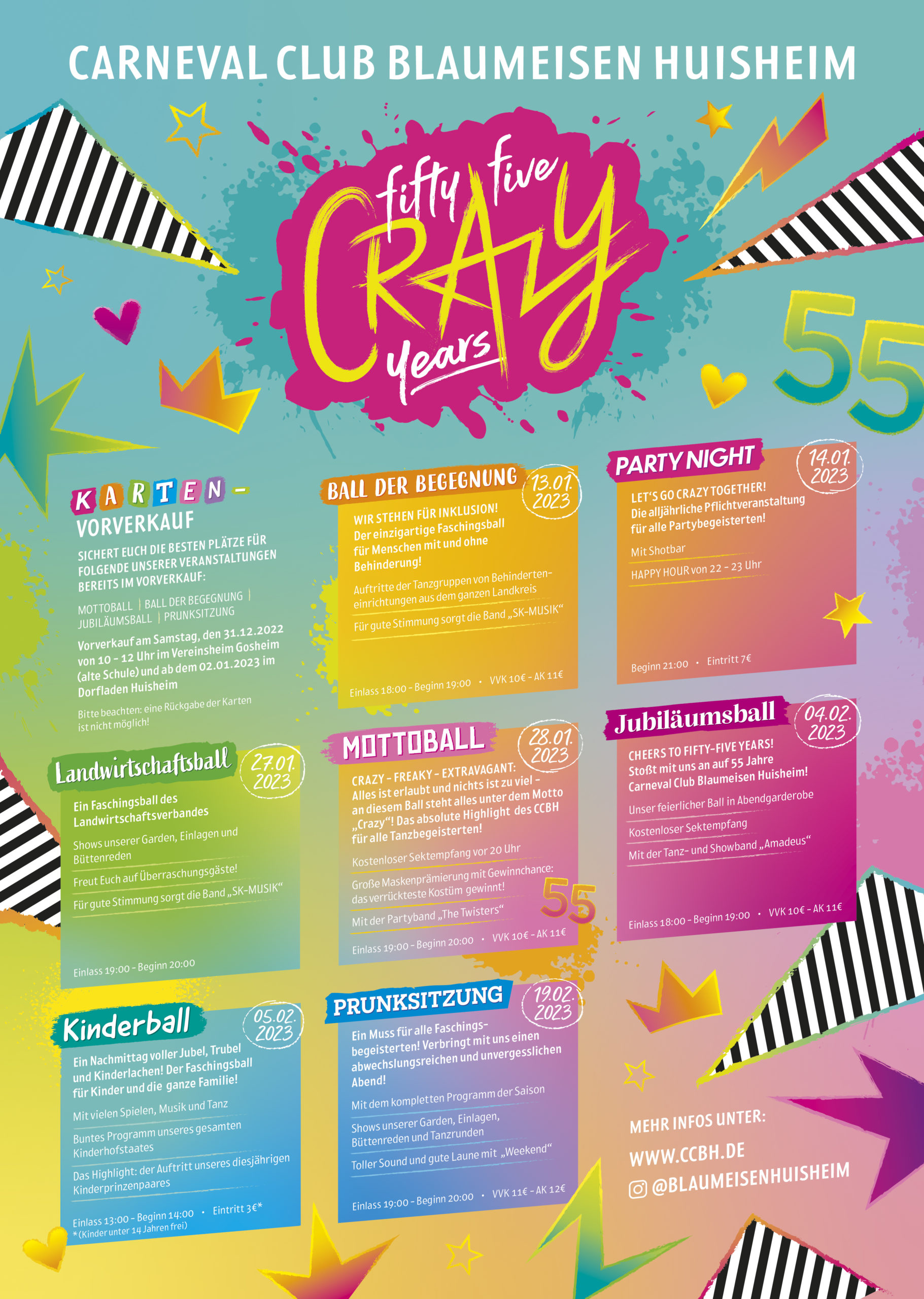 Unsere Termine in der Jubiläumssaison – Carneval Club Blaumeisen Huisheim